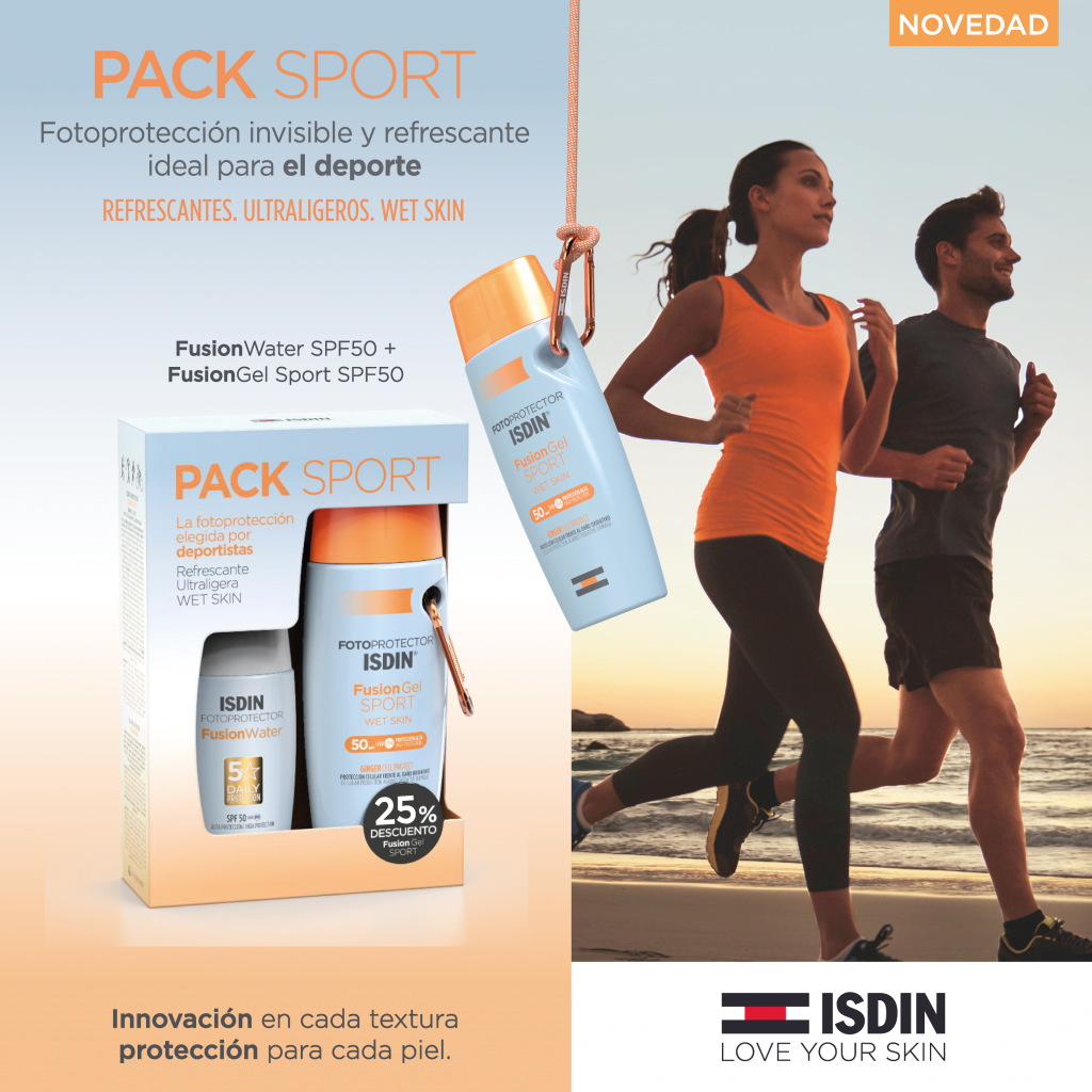 ISDIN Pack Sport FusionWater SPF50 + Fusion Gel Sport SPF50 - ISDIN ...