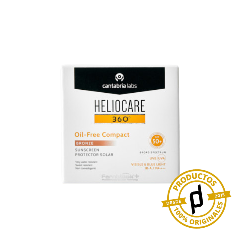 Heliocare 360° Oil-Free Compact SPF 50+ Bronze 10g - dermaproductos
